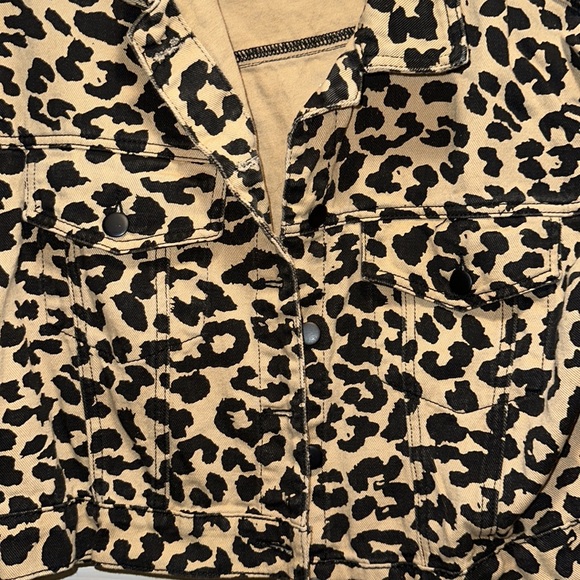 superdown | Jackets & Coats | Leopard Jean Jacket | Poshmark